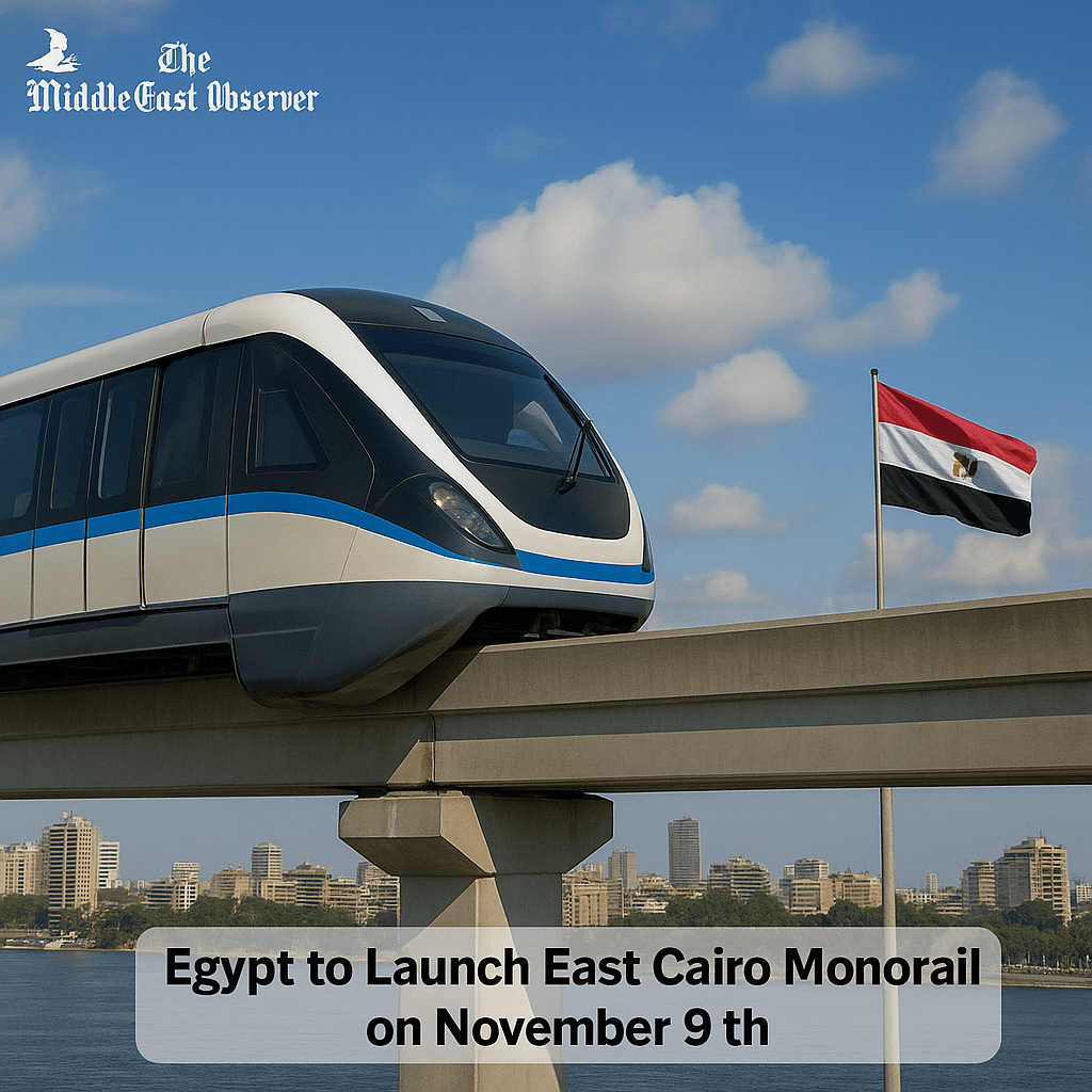 Egypt to Launch East Cairo Monorail on November 9th - The Middle East ...